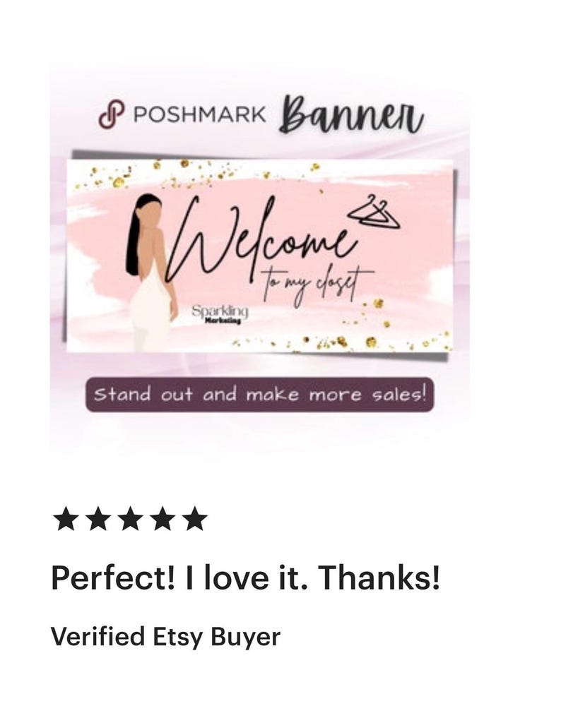 Poshmark Closet Banner, Instant Digital Download // Poshmark Seller ...