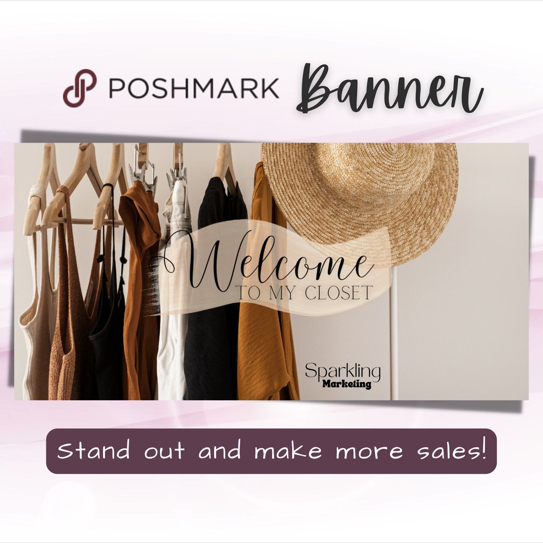 Poshmark Banner, Welcome to My Closet, Digital Download // Poshmark ...