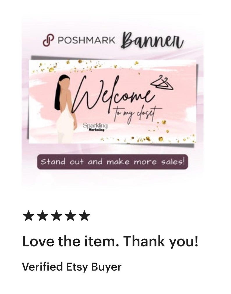 Poshmark Closet Banner, Instant Digital Download // Poshmark Seller ...