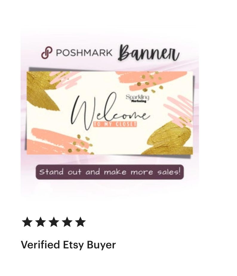 Poshmark Closet Banner, Instant Digital Download // Poshmark Seller ...