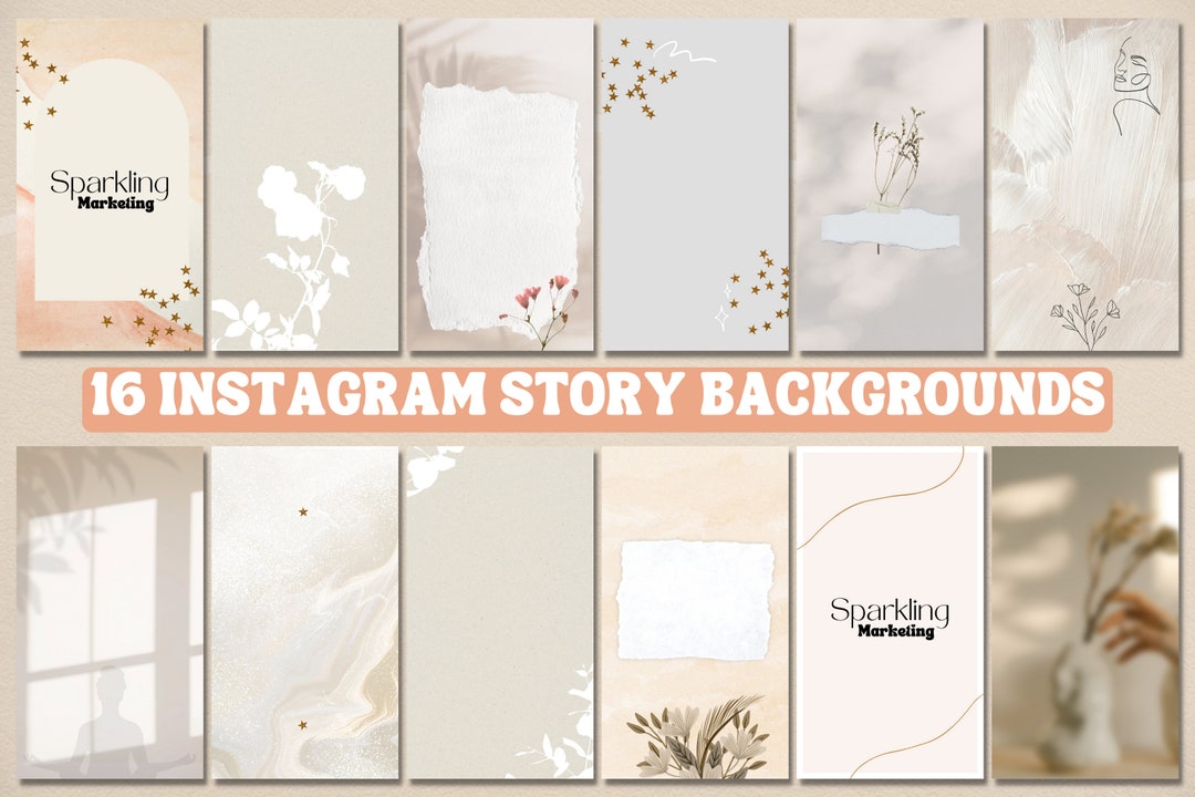 Instagram Story Backgrounds, Floral Feminine // Instagram Template, IG ...
