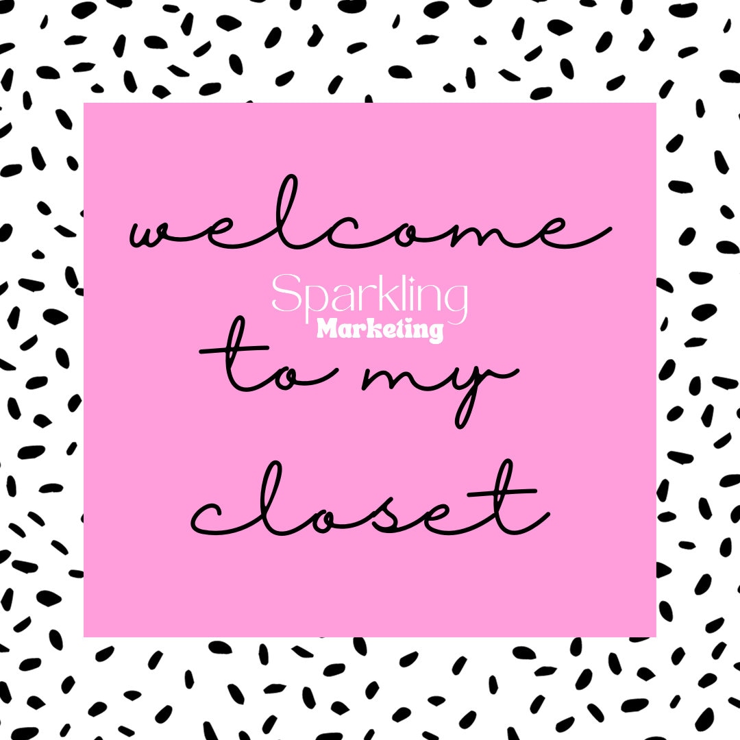 Poshmark Closet Signs Hot Pink Black & White // Poshmark - Etsy