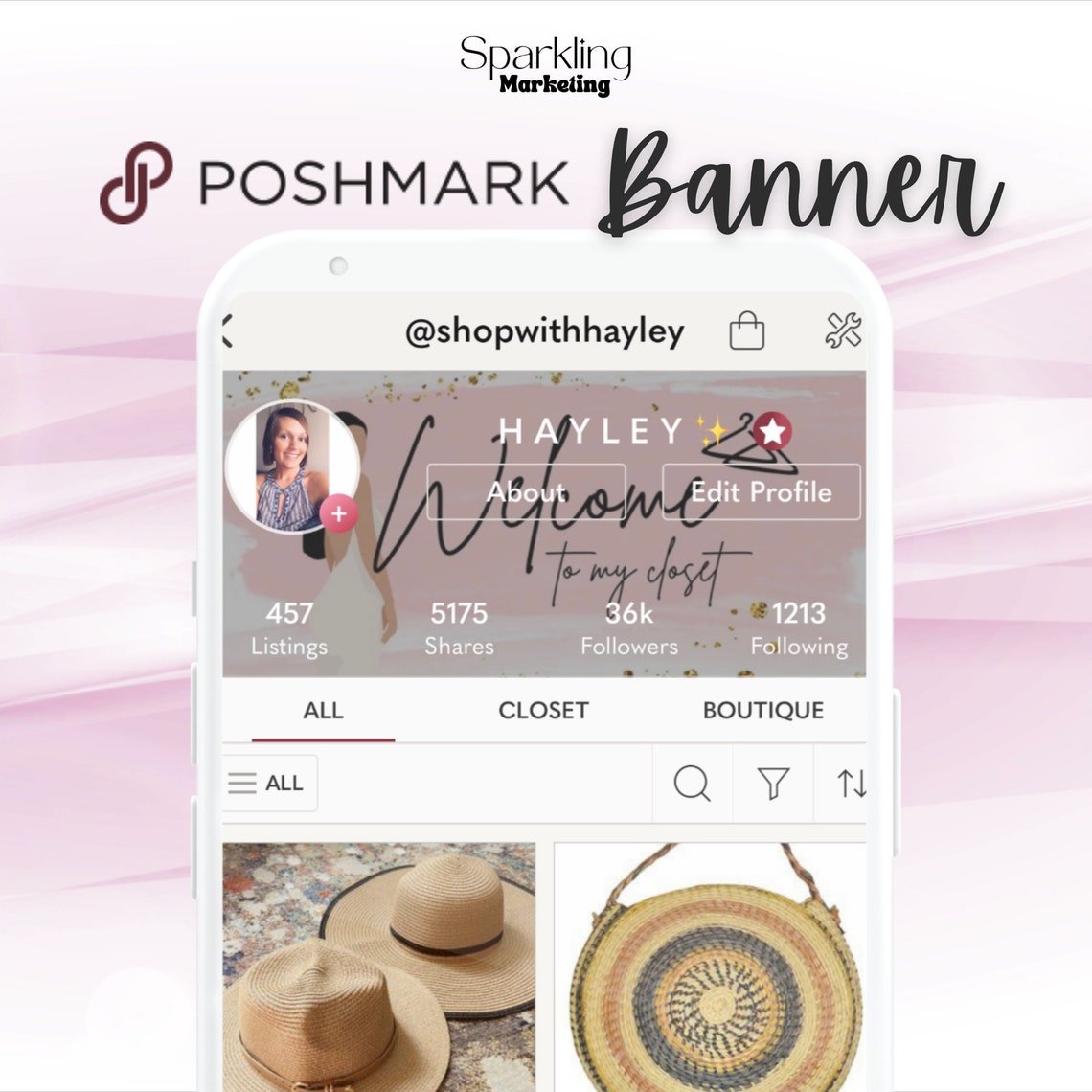 Poshmark Banner, Welcome to My Closet, Digital Download // Poshmark ...