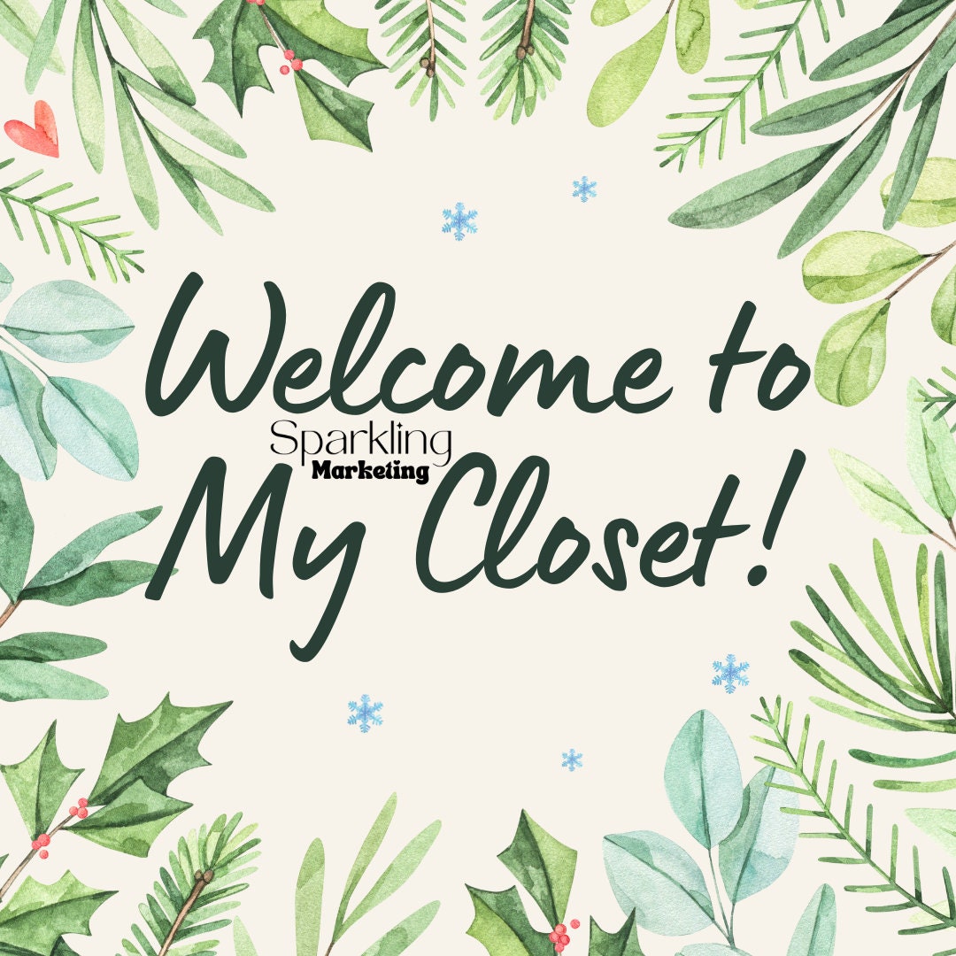 Poshmark Closet Signs, Winter Watercolor Floral // Poshmark Inventory ...