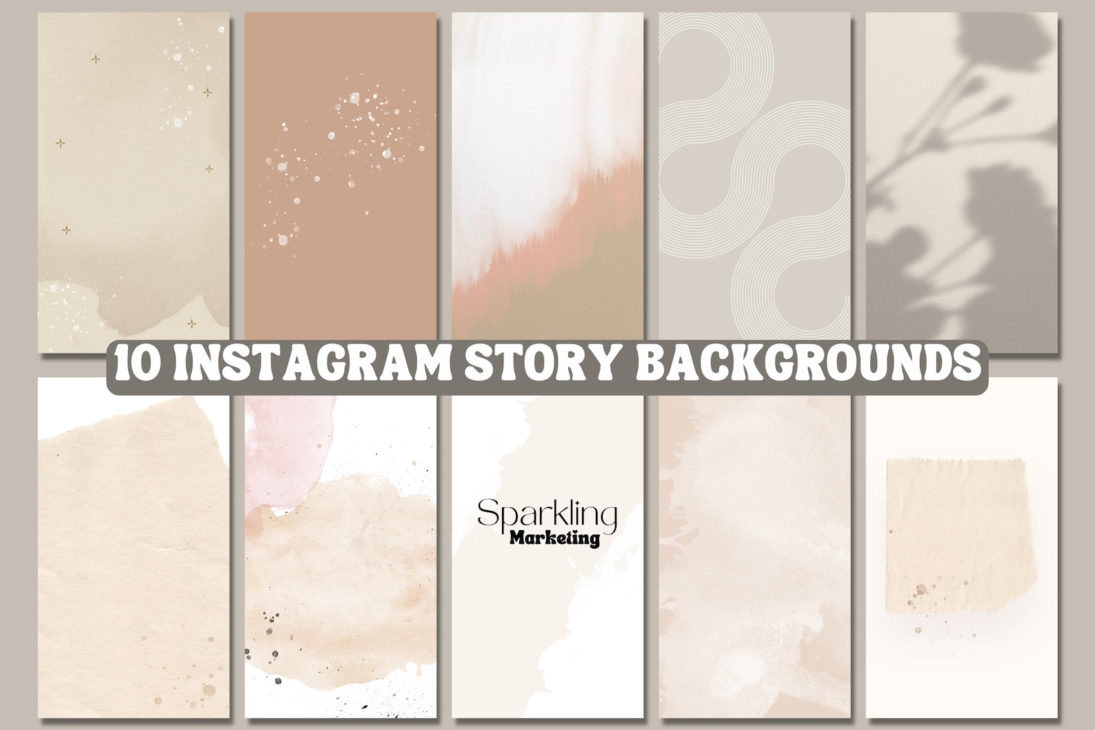 Instagram Story Backgrounds Airy Feminine Minimalist Mixed - Etsy