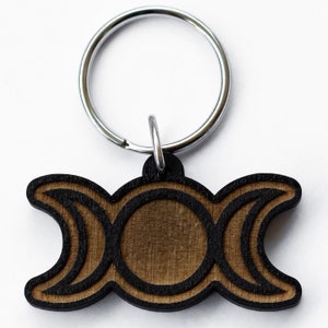 Triple Moon Keychain Gift Wiccan Goddess Gift Keychain Gift Triple Moon ...