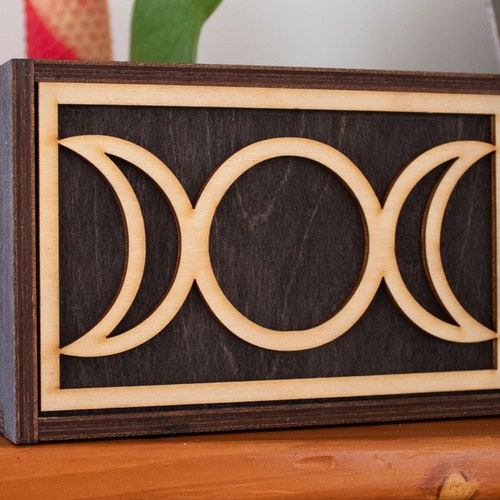 Triple Moon Crescent Moon Jewelry Box Triple Moon Celestial - Etsy