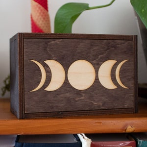 Moon Phases Crescent Moon Jewelry Box Moon Phases Celestial Jewelry Box ...