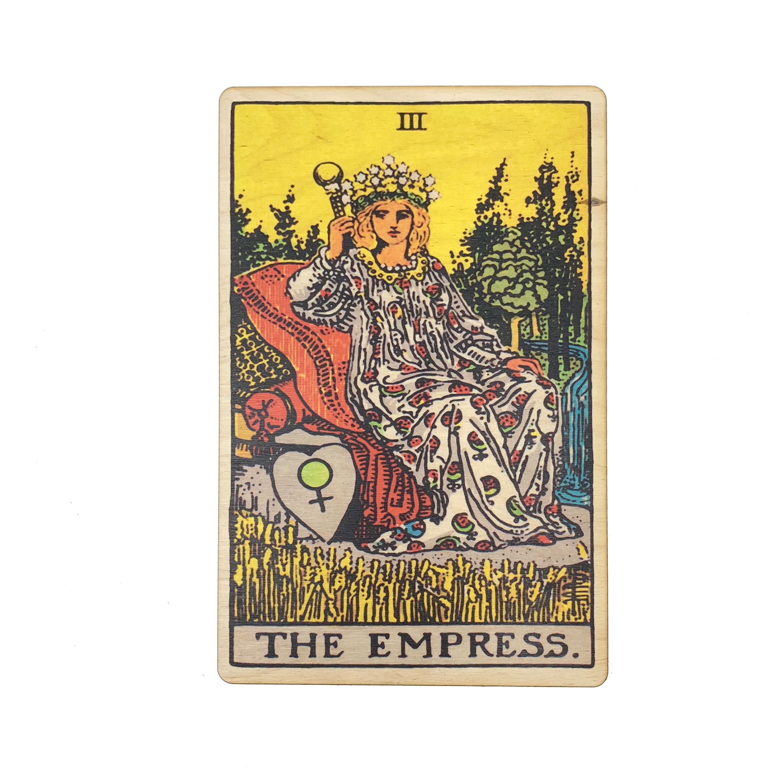 Tarot Cards the Empress Wall Art Wooden Wall Decor Empress Tarot ...