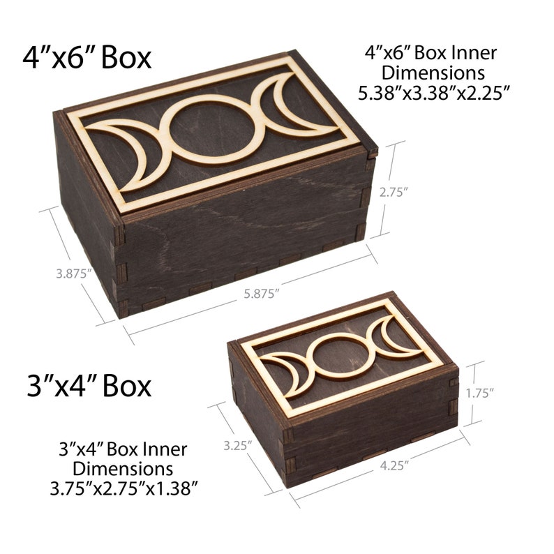 Triple Moon Crescent Moon Jewelry Box Triple Moon Celestial | Etsy