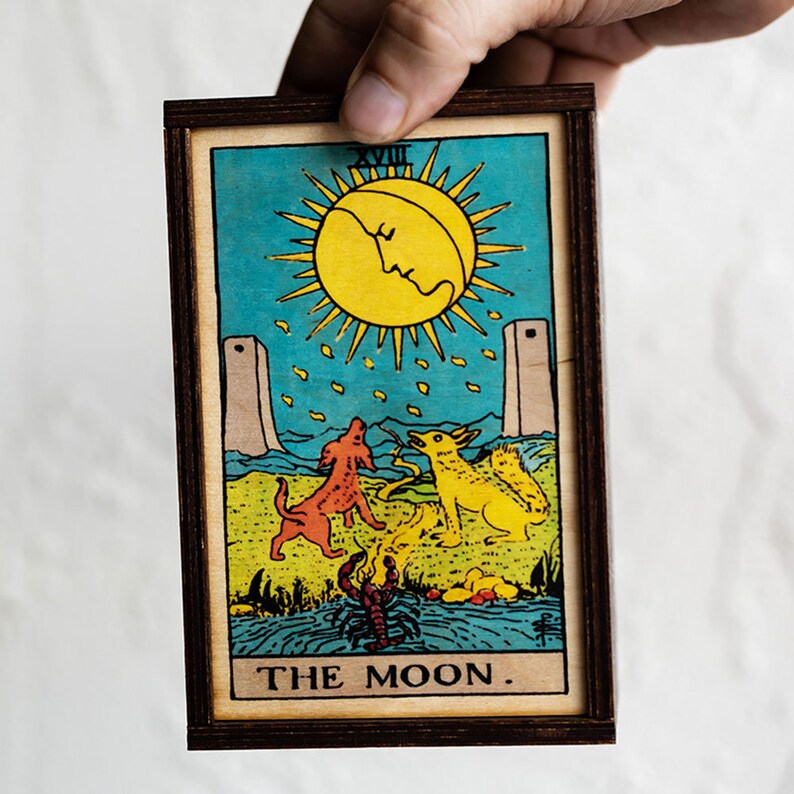 Tarot Cards Box the Moon Stash Box the Moon Tarot Treasure Box Tarot ...
