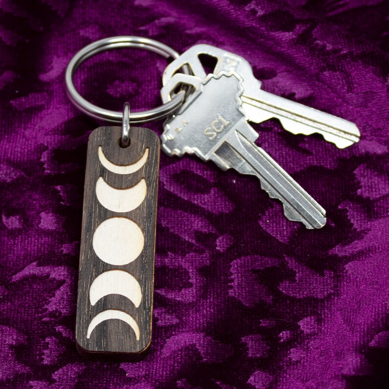 Moon Phases Keychain Mindfulness Gift Meditation Gift Moon - Etsy