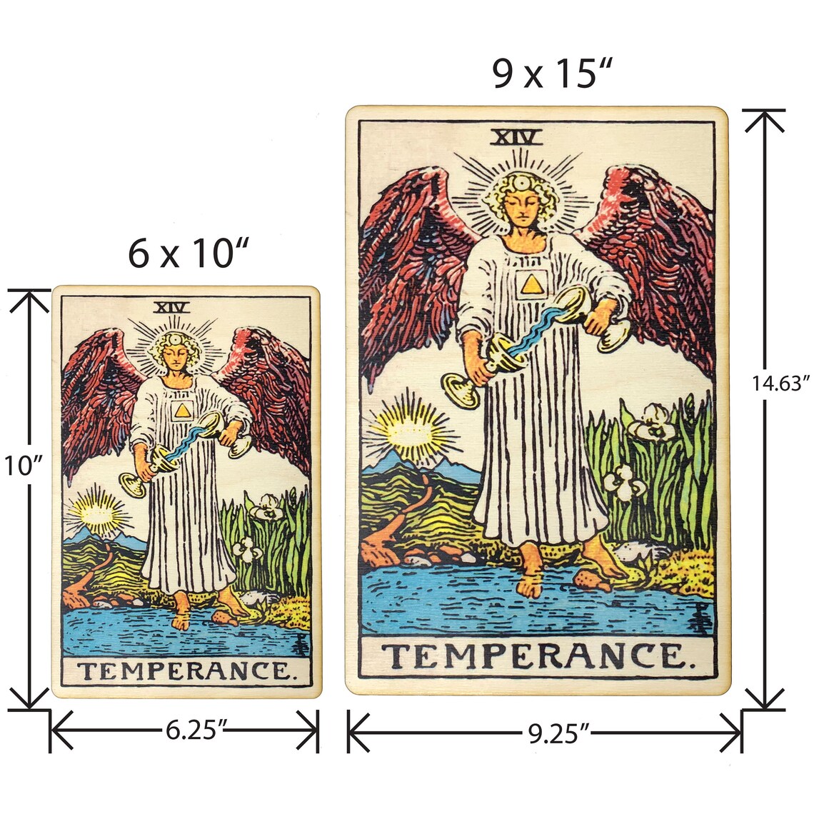 Tarot Cards Temperance Wall Art Wooden Wall Decor Temperance - Etsy