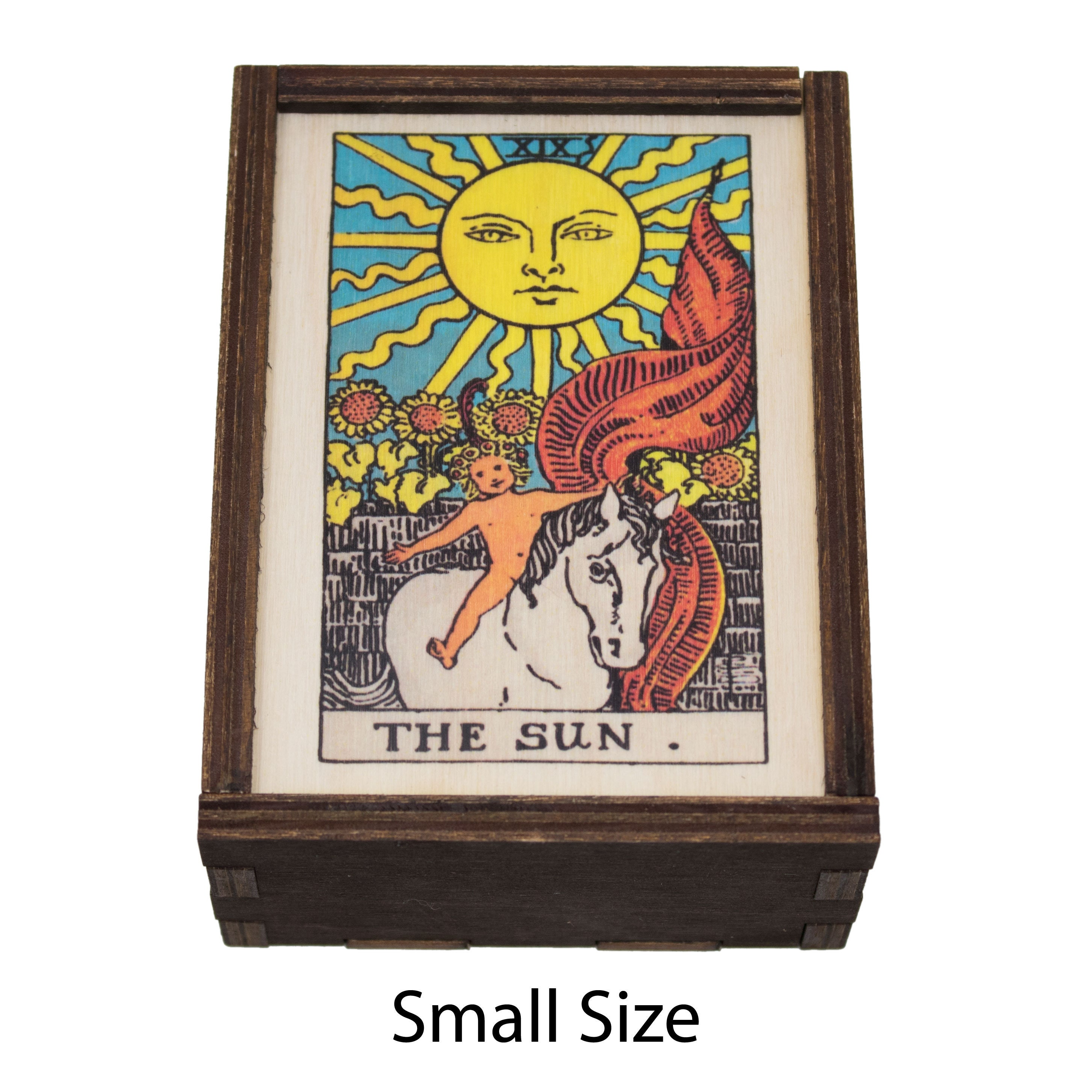 Tarot Cards Box the Sun Stash Box the Sun Tarot Treasure Box | Etsy