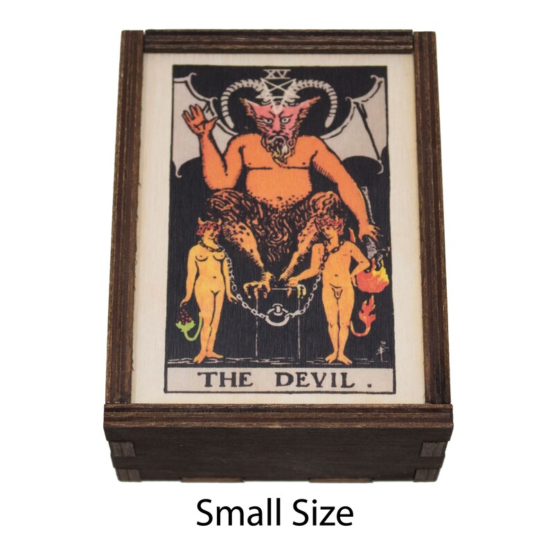 Tarot Cards Box the Devil Stash Box the Devil Tarot Treasure - Etsy