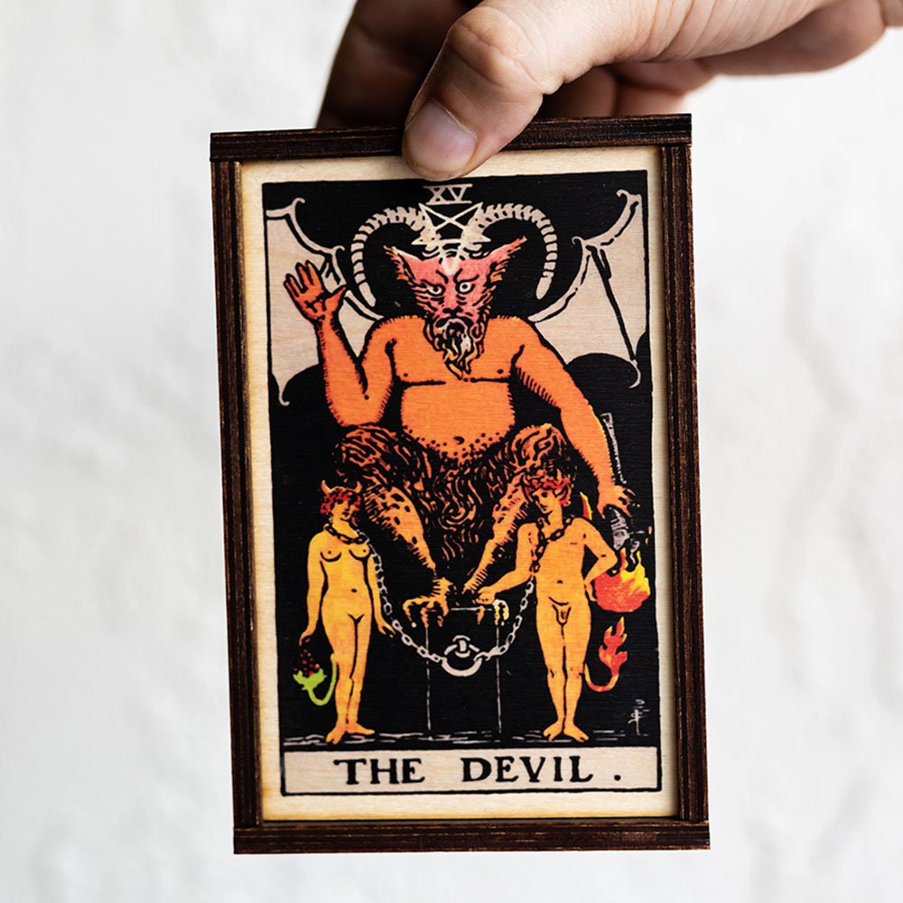 Tarot Cards Box The Devil Stash Box The Devil Tarot Treasure | Etsy