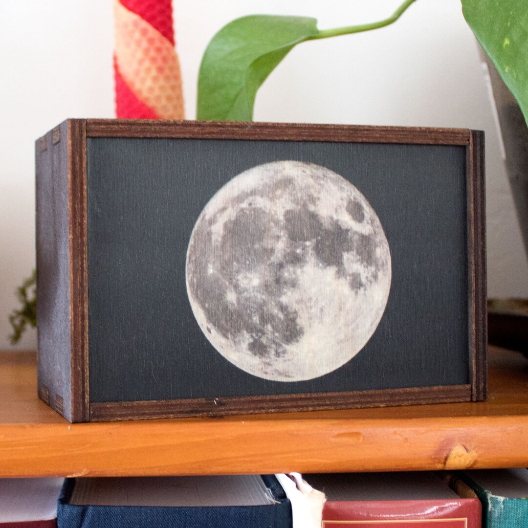 Full Moon Box Full Moon Gifts for Women Full Moon Stash Box Wood Full ...