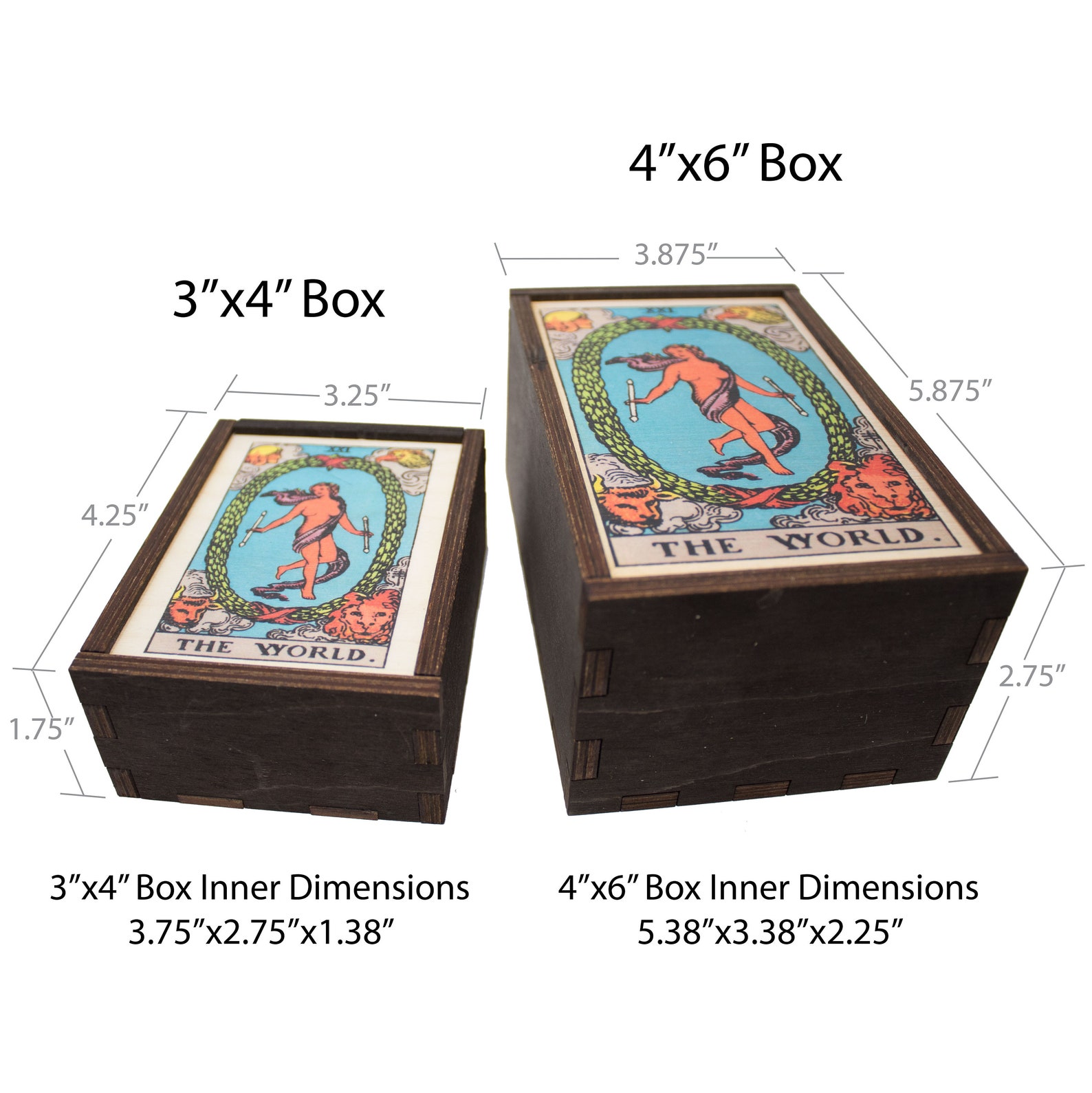 Tarot Cards Box the World Stash Box the World Tarot Treasure - Etsy