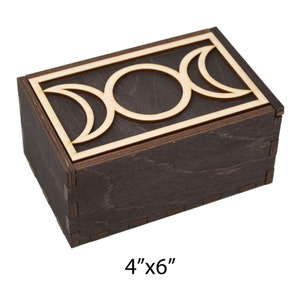 Triple Moon Crescent Moon Jewelry Box Triple Moon Celestial Jewelry Box ...