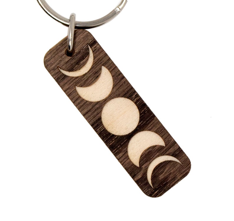 Moon Phases Keychain Mindfulness Gift Meditation Gift Moon - Etsy