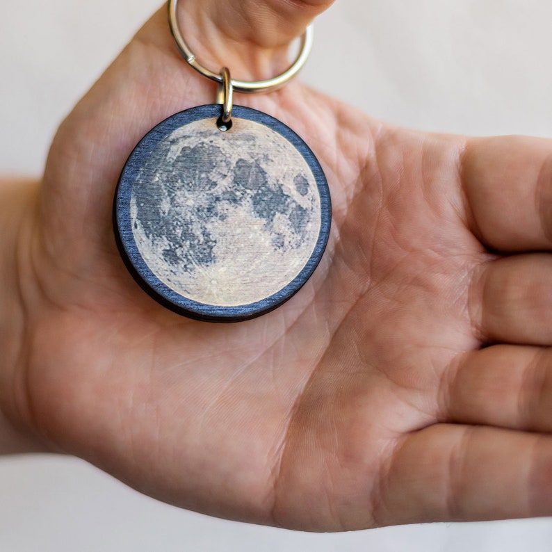Full Moon Keychain Mindfulness Gift Meditation Gift Full Moon Gift Full ...