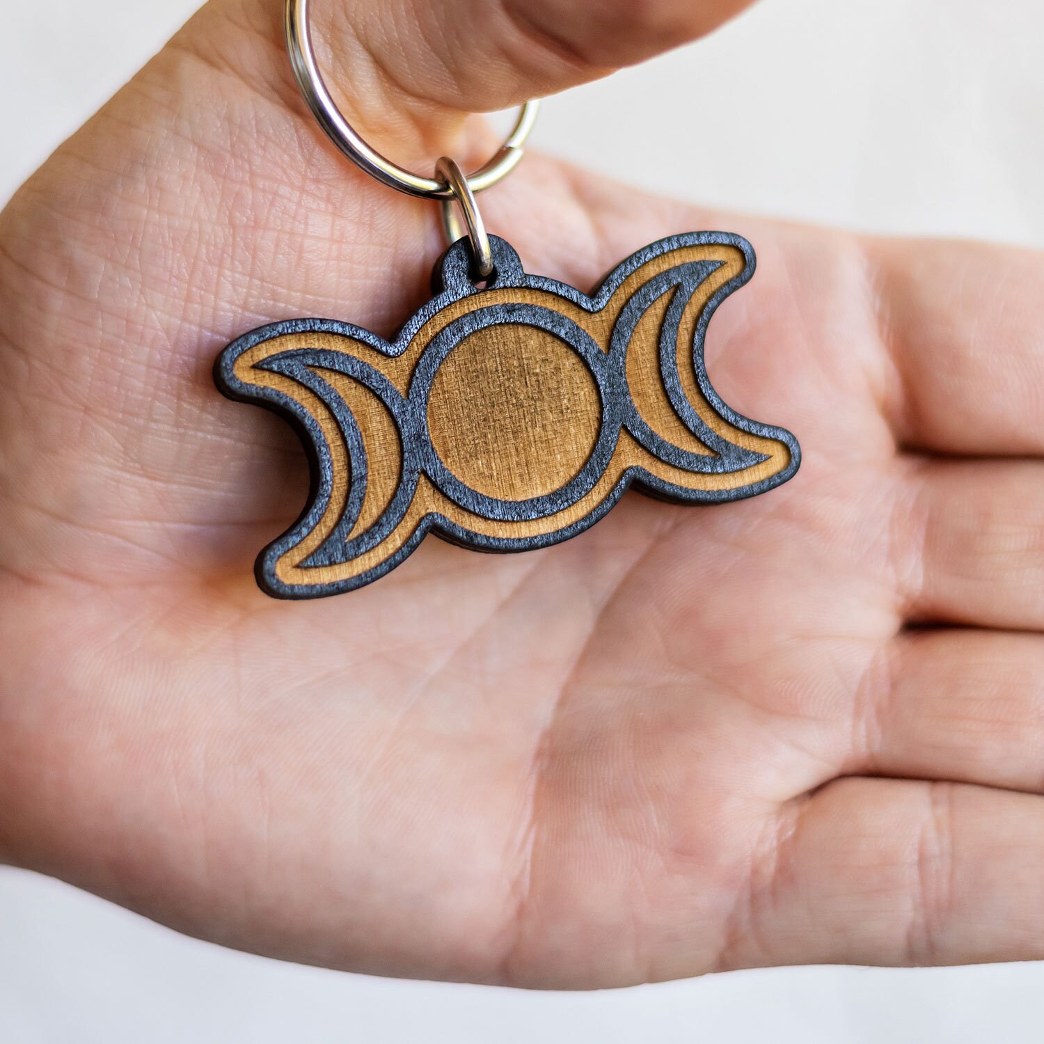 Triple Moon Keychain Gift Wiccan Goddess Gift Keychain Gift | Etsy