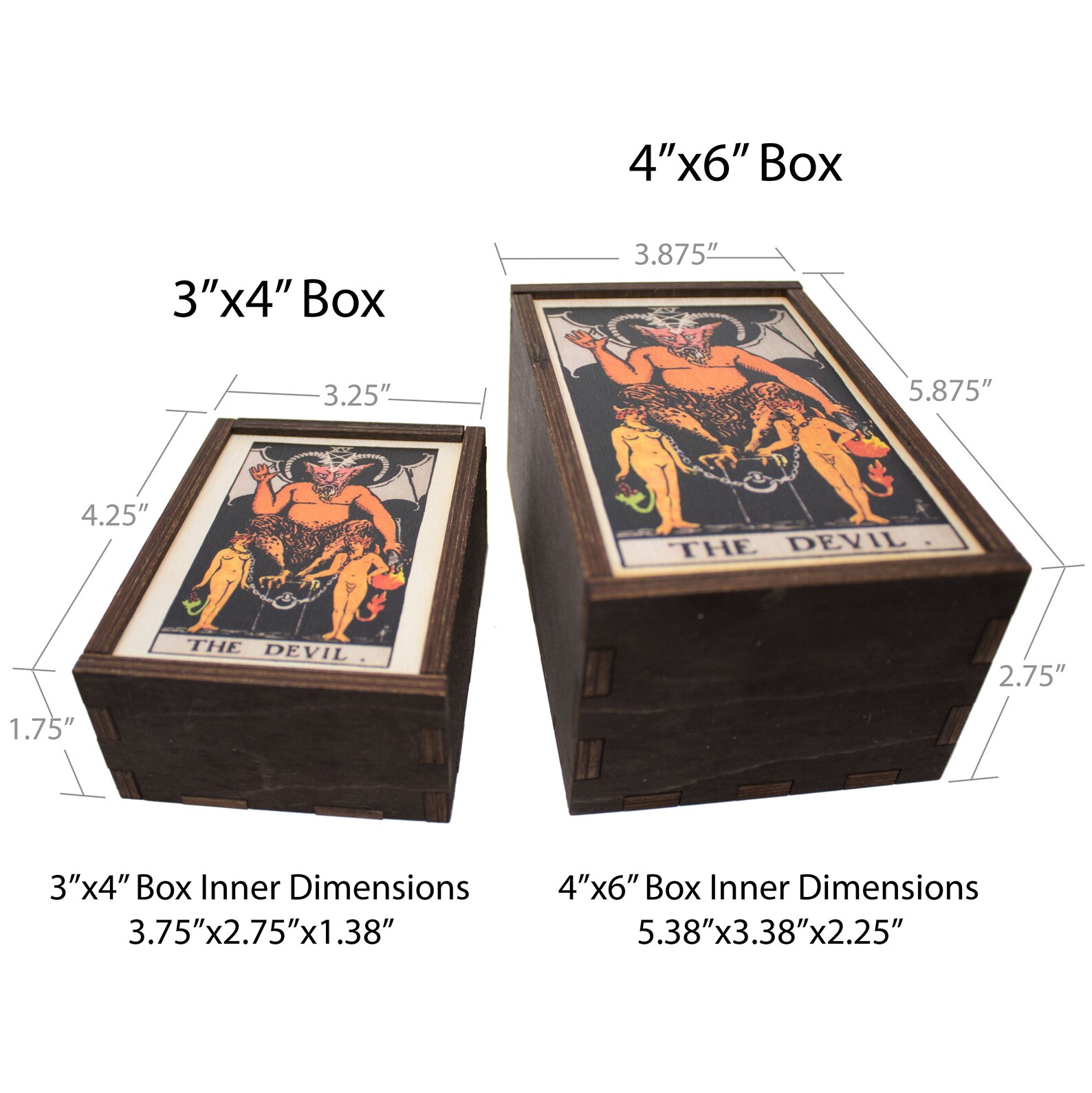 Tarot Cards Box the Devil Stash Box the Devil Tarot Treasure - Etsy