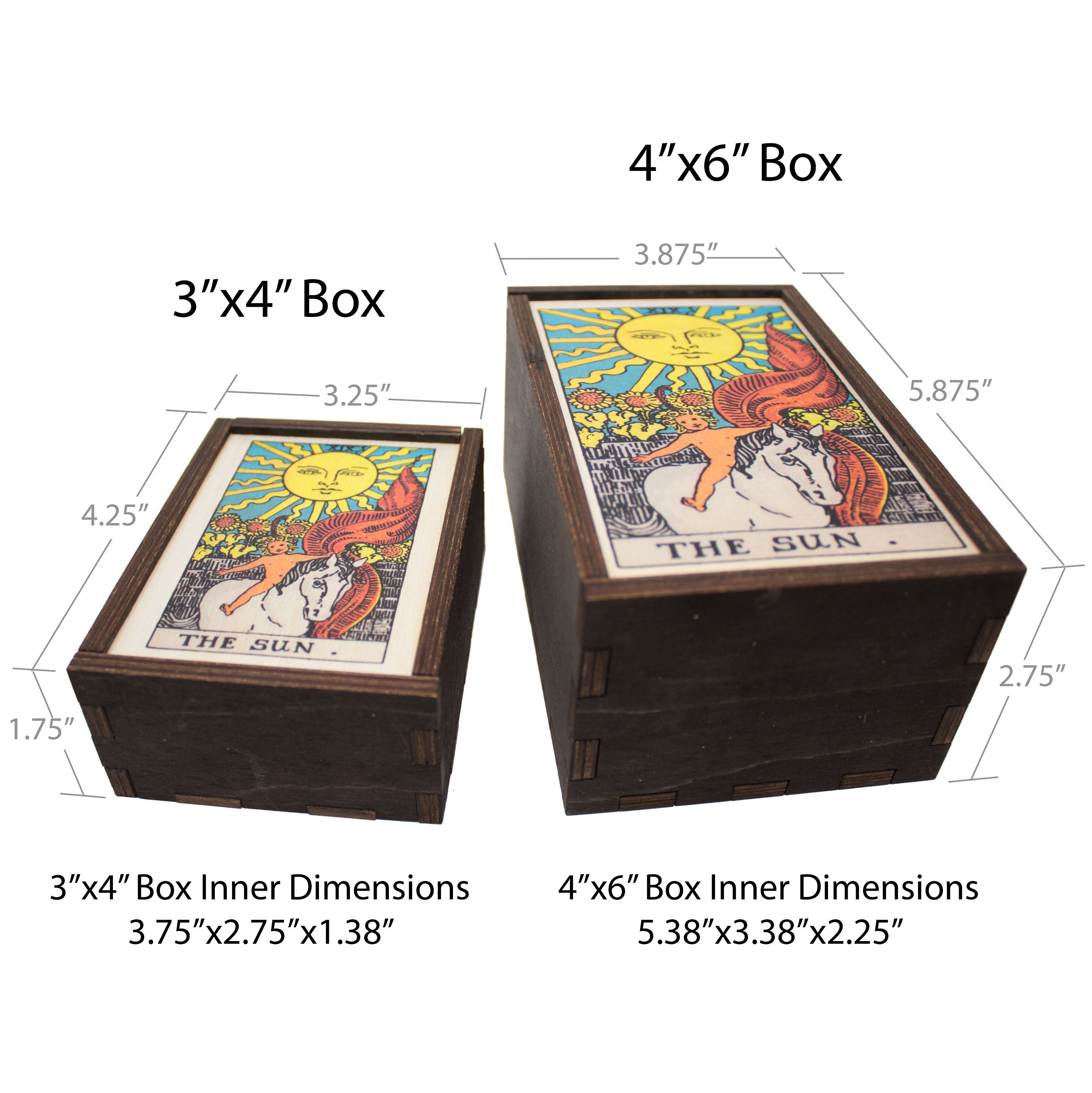 Tarot Cards Box the Sun Stash Box the Sun Tarot Treasure Box | Etsy