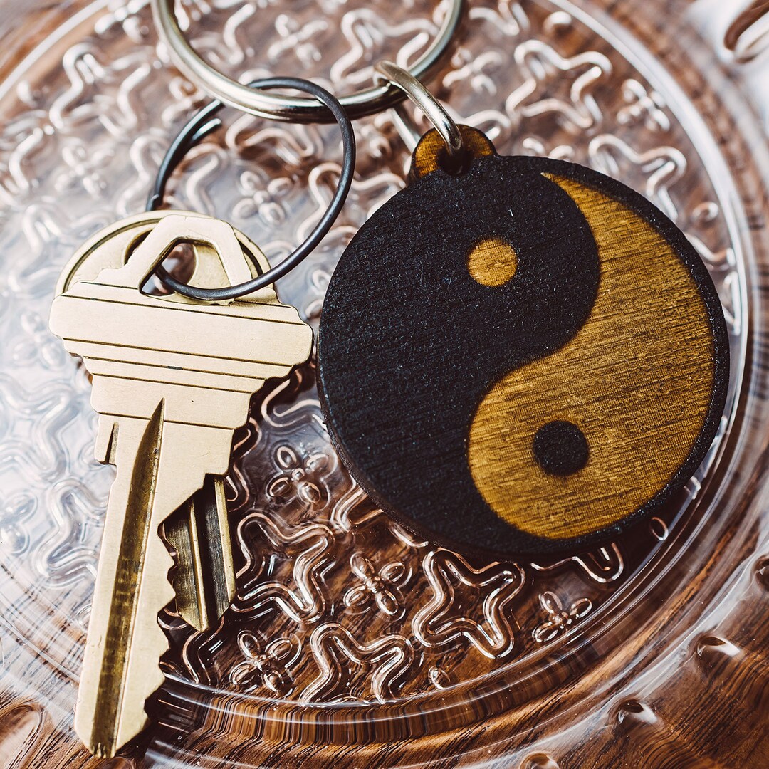 Yin Yang Keychain Mindfulness Gift Meditation Gift Yin Yang Gift Yin ...