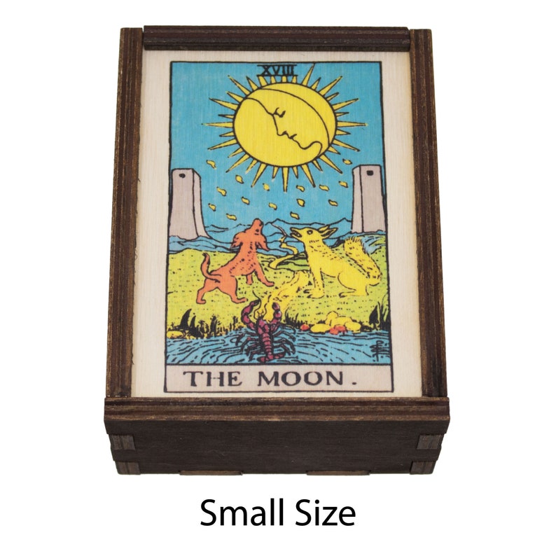Tarot Cards Box the Moon Stash Box the Moon Tarot Treasure Box - Etsy