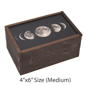 Moon Phases Crescent Moon Jewelry Box Moon Phases Celestial Jewelry Box ...