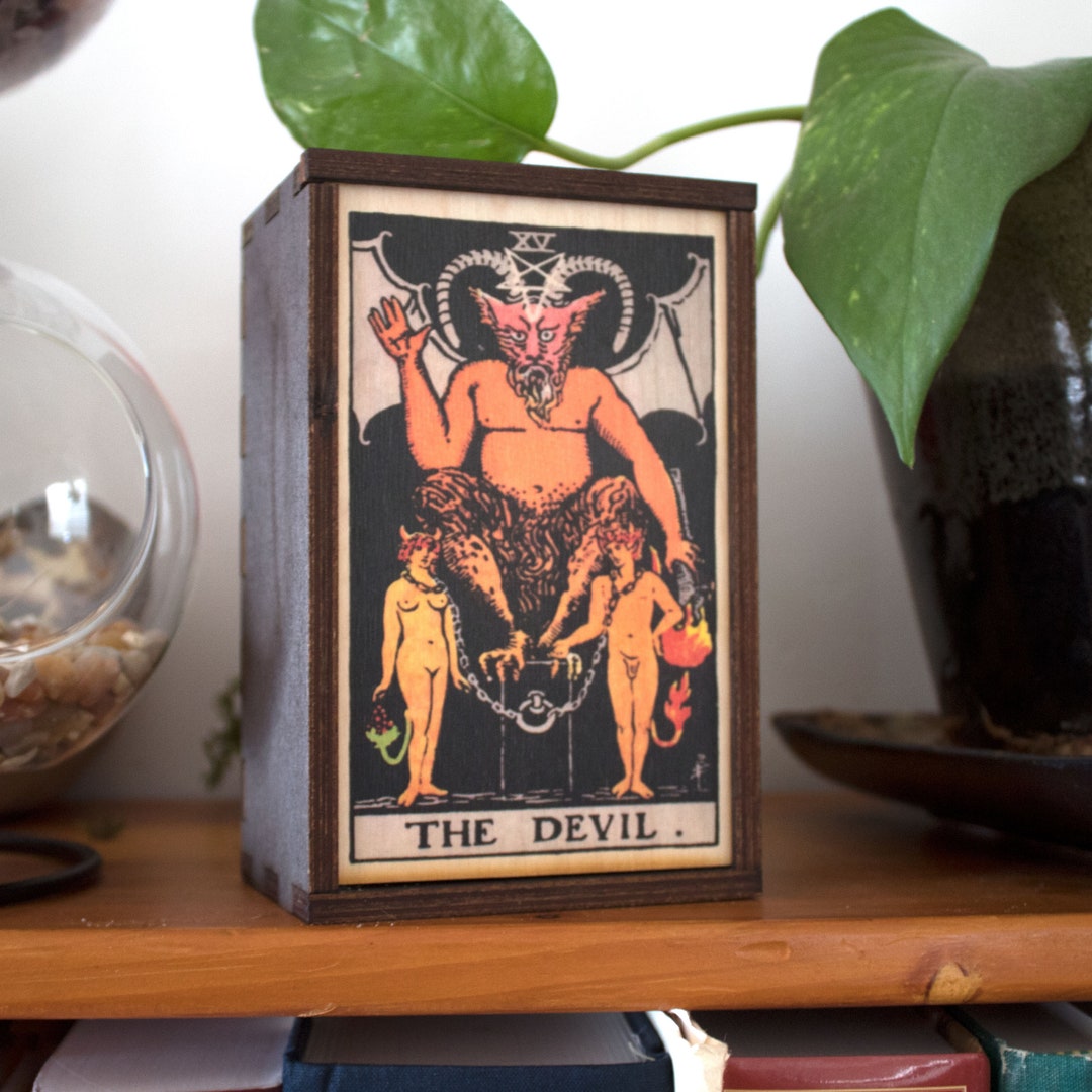 Tarot Cards Box the Devil Stash Box the Devil Tarot Treasure Box Tarot ...