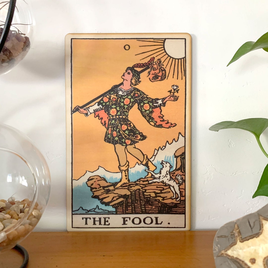 Tarot Cards the Fool Wall Art Wood Wall Decor the Fool Tarot ...