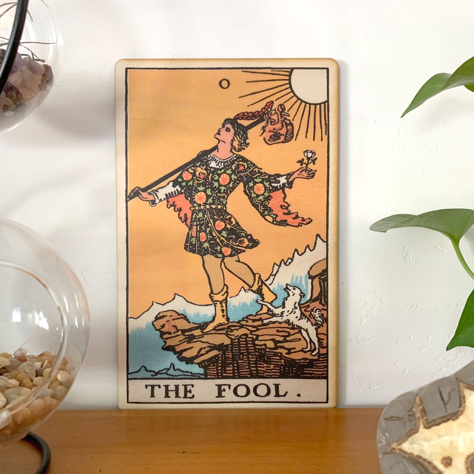 Tarot Cards the Fool Wall Art Wood Wall Decor the Fool Tarot - Etsy