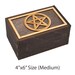 Tarot Cards Box Pentacle Stash Box Pentagram Treasure Box Pentacle Gift ...