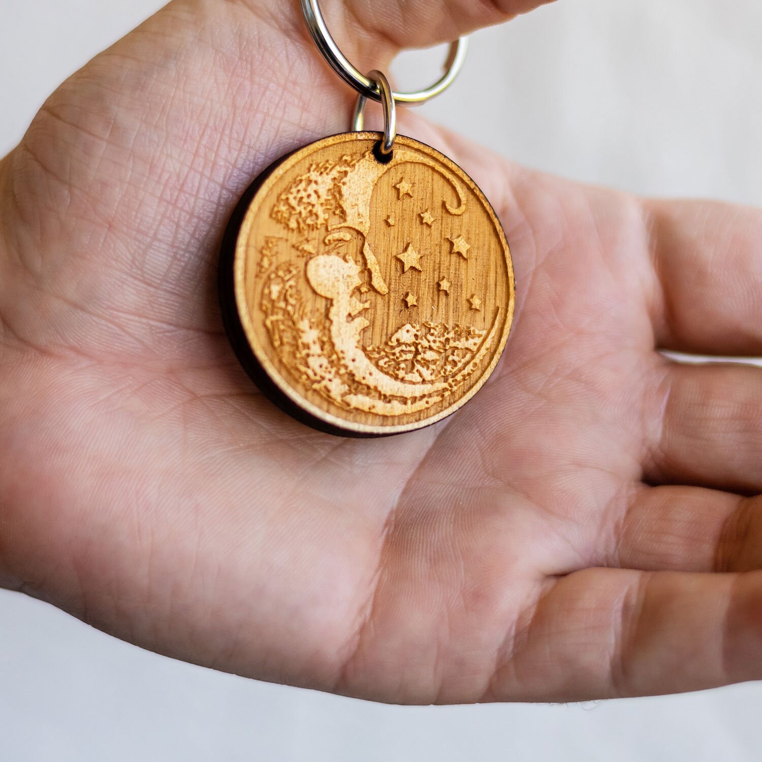 Moon Keychain Mindfulness Gift Meditation Gift Moon Gift Moon | Etsy