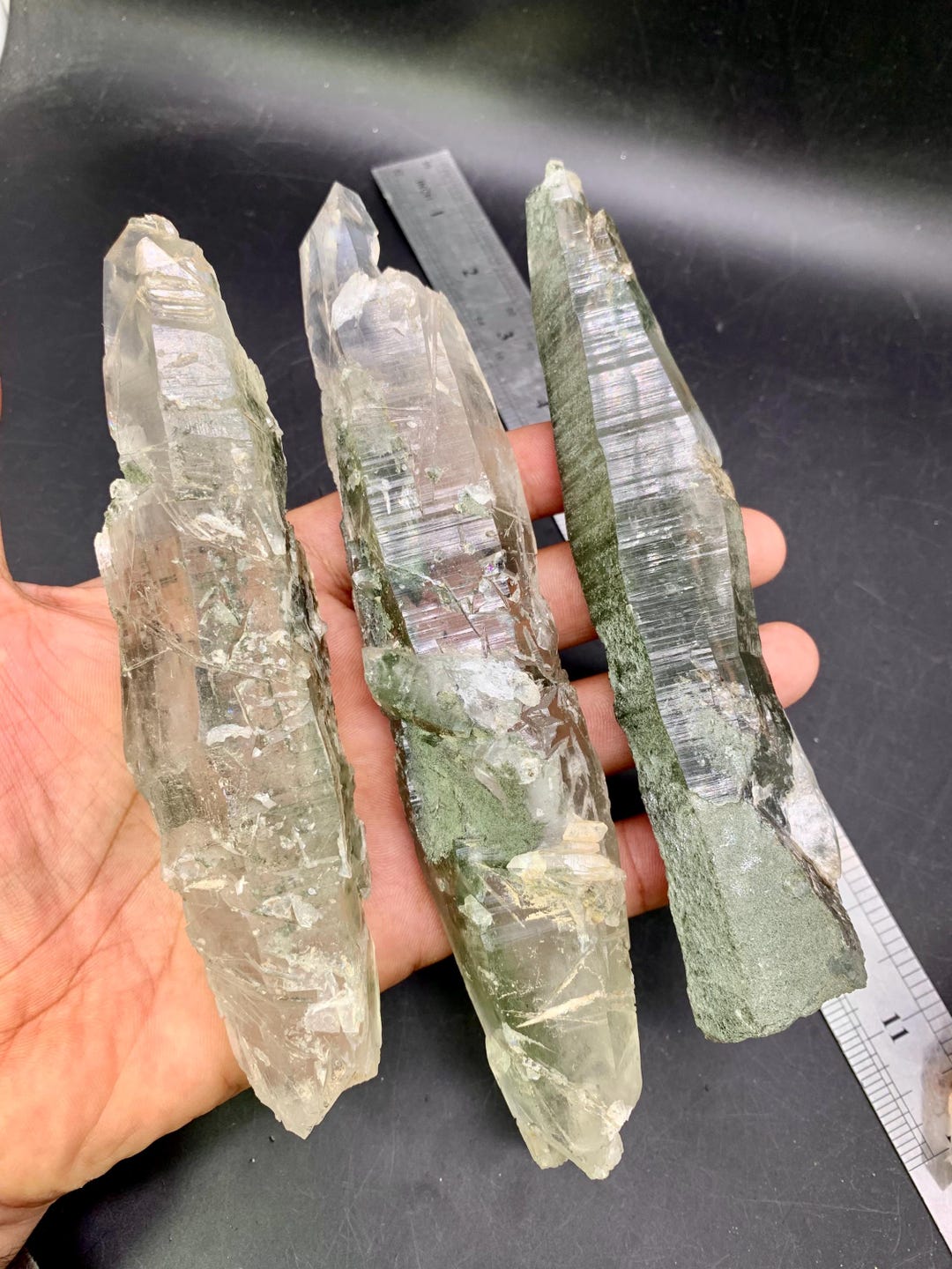 Chlorine Quartz, Long Chlorine Quartz Crystals, Lustrous Quartz ...