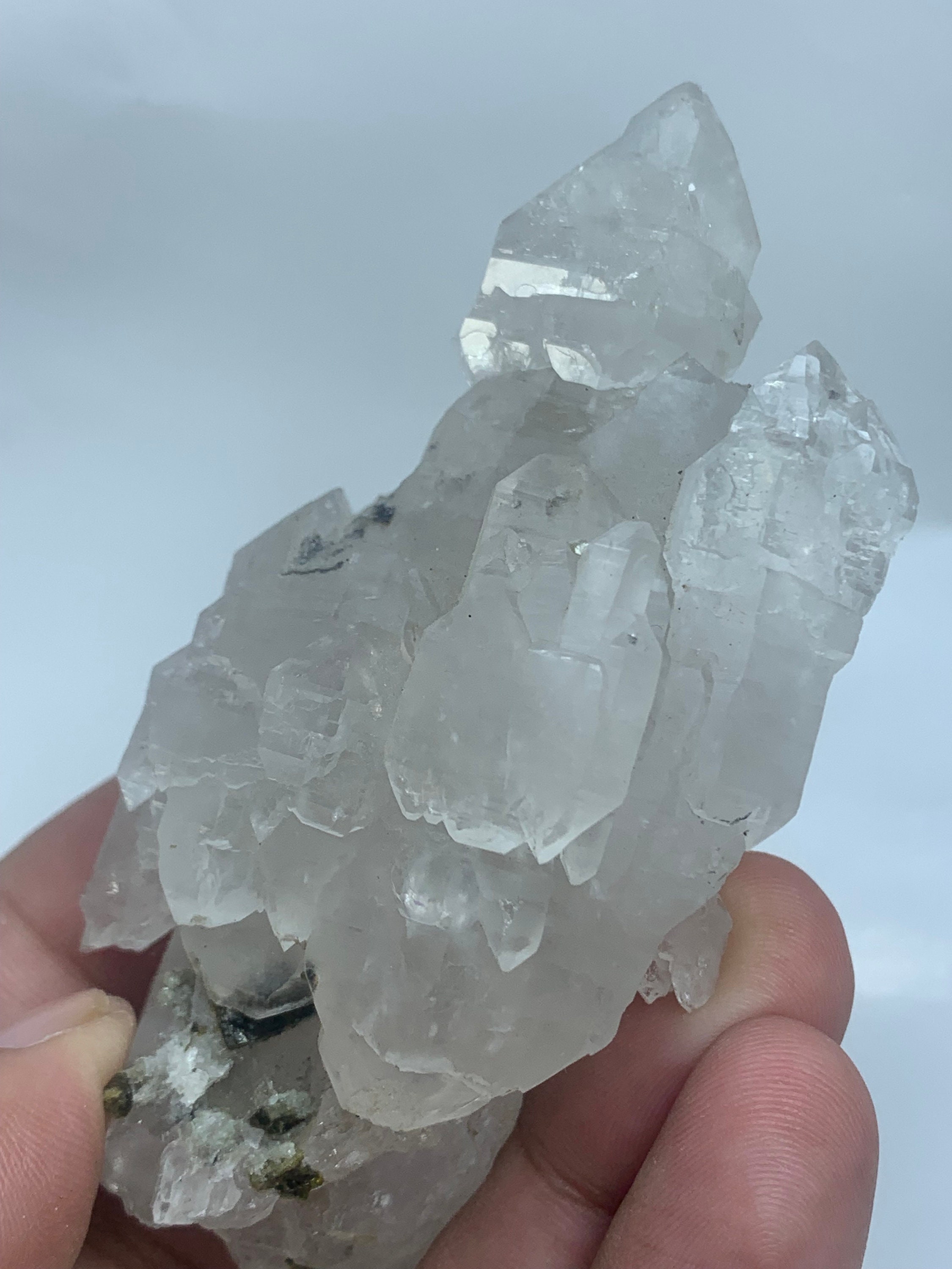 Rare Sceptre Elestial Quartz With Tourmaline and Mica Specimen. - Etsy