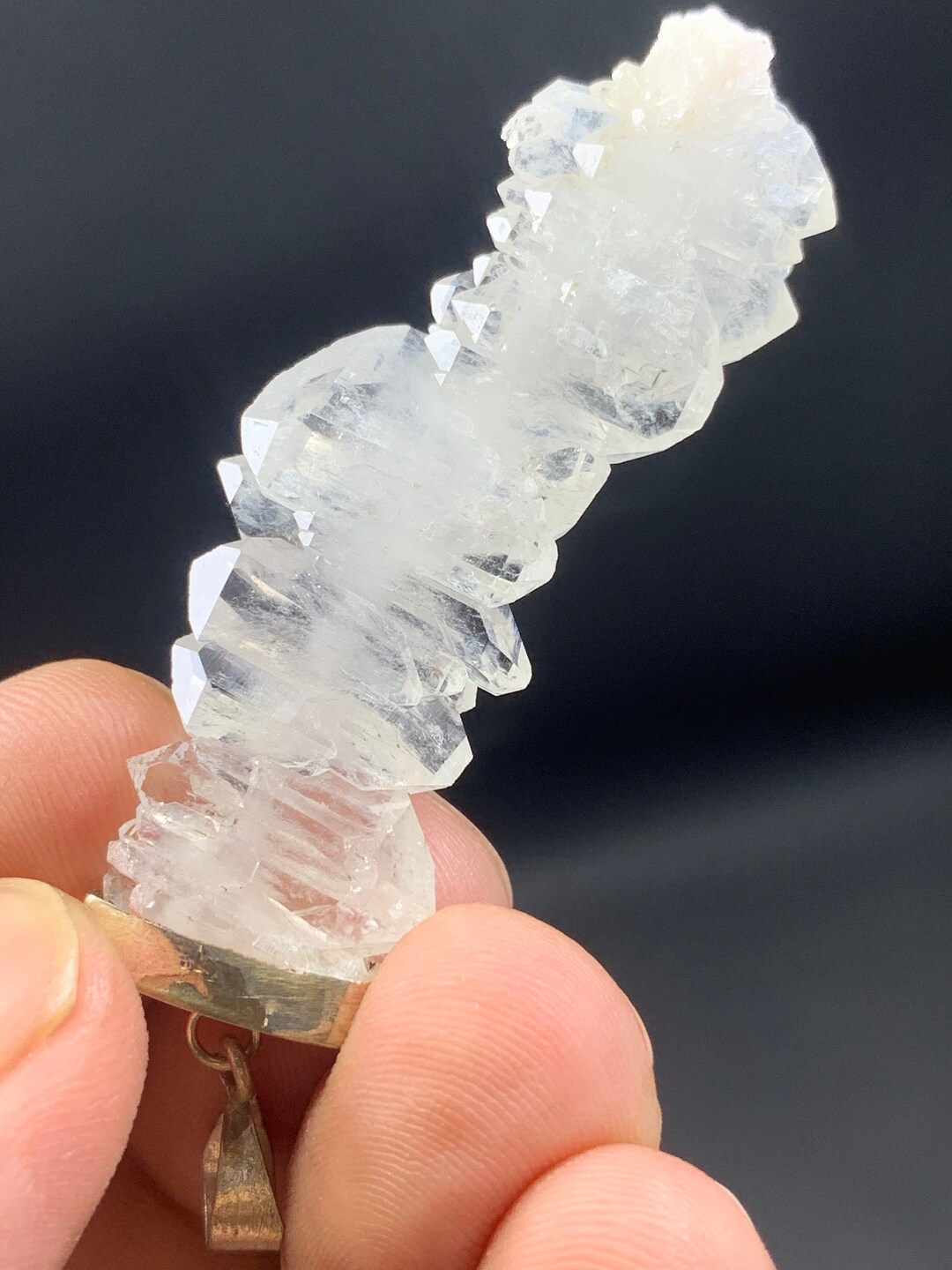 Lustrous Faden Quartz Big Pendent With Silver Cap. - Etsy