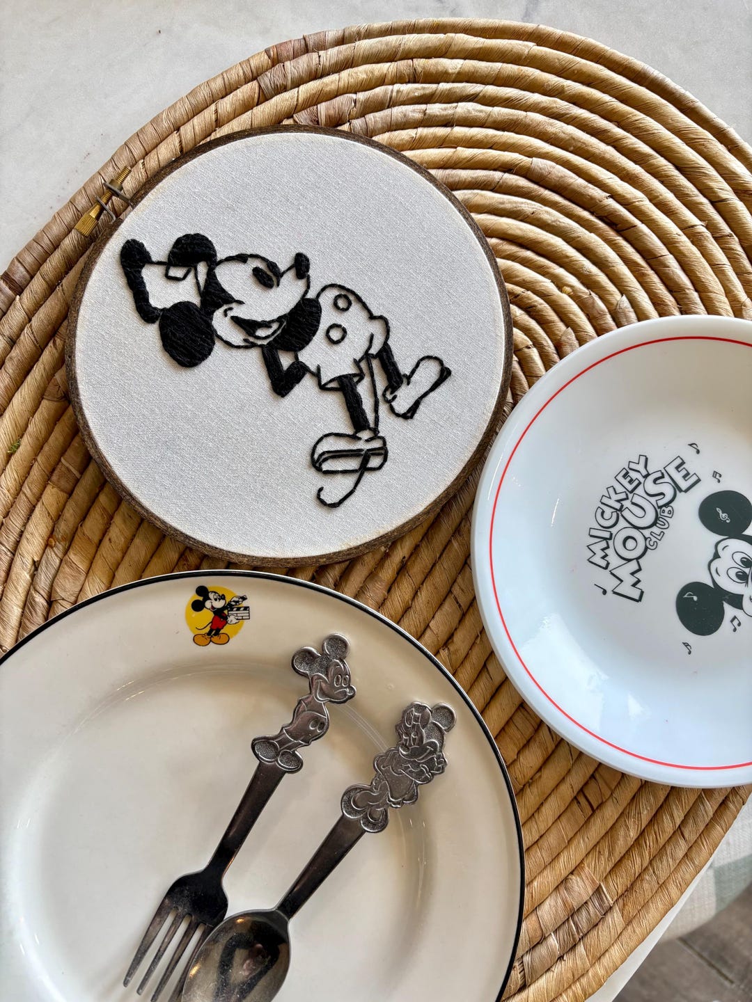 Handmade Steamboat Willie - Mickey Mouse Embroidery Hoop. Hand Stitched ...