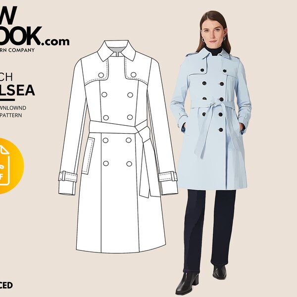 Trench Coat Pattern - Etsy
