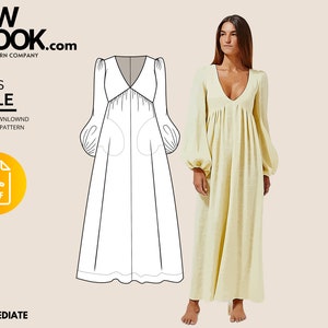SEW LOOK - Belle Boho Long Maxi Dress Pattern - PDF Easy Beginner ...