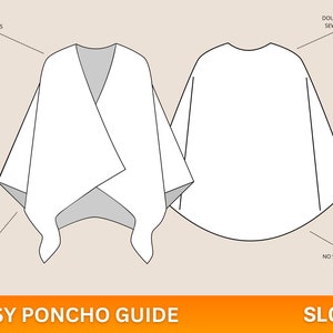 SEW LOOK - Easy Poncho Guide - PDF Easy Beginner Sewing Pattern All ...
