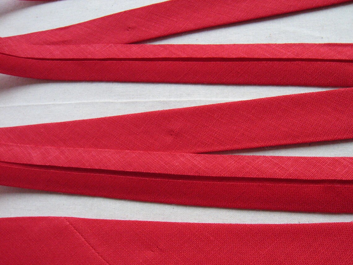 Red Linen Double Fold Bias Tape Made in France by the Yard - Etsy