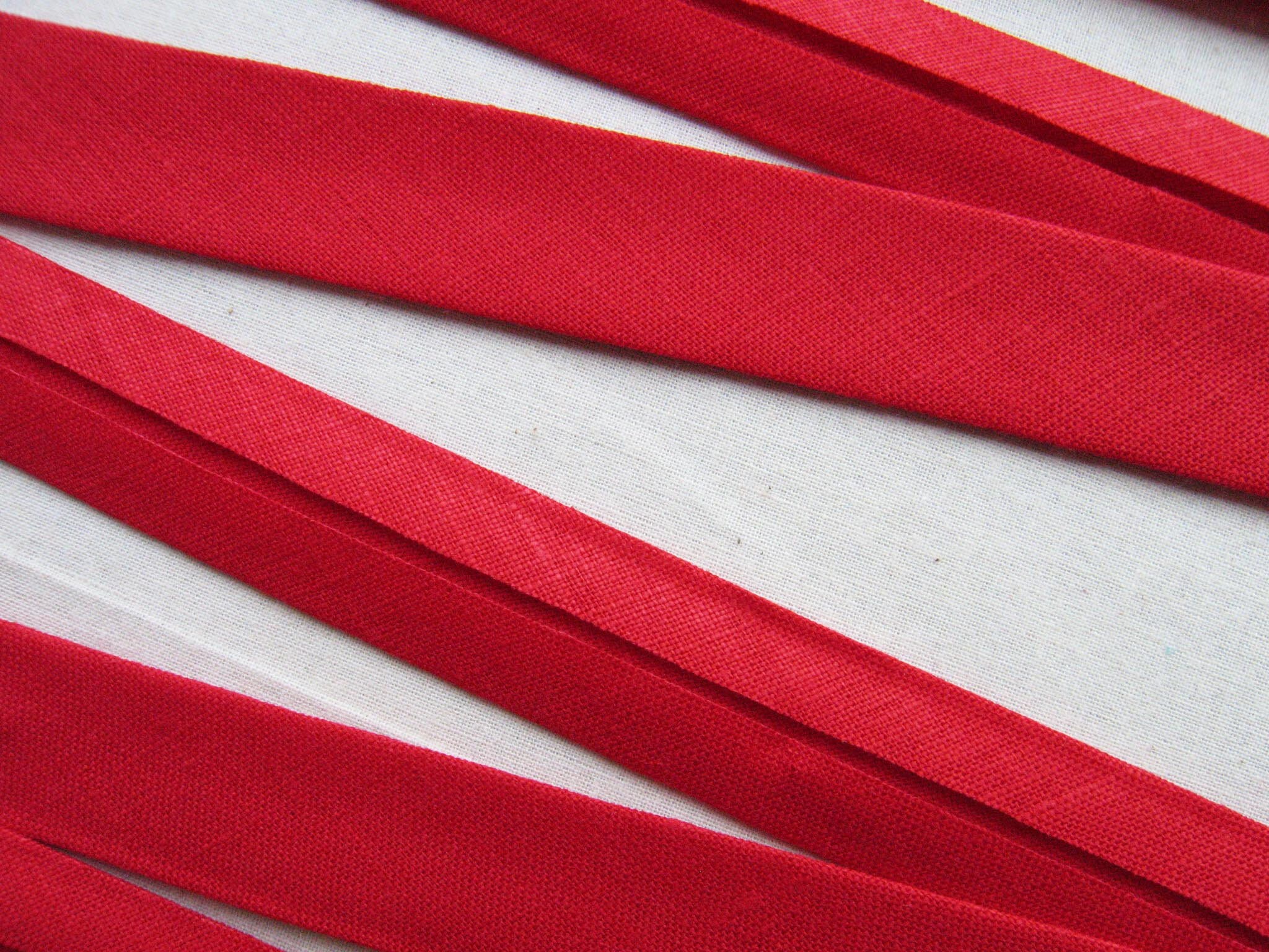 Red Linen Double Fold Bias Tape Made in France by the Yard - Etsy