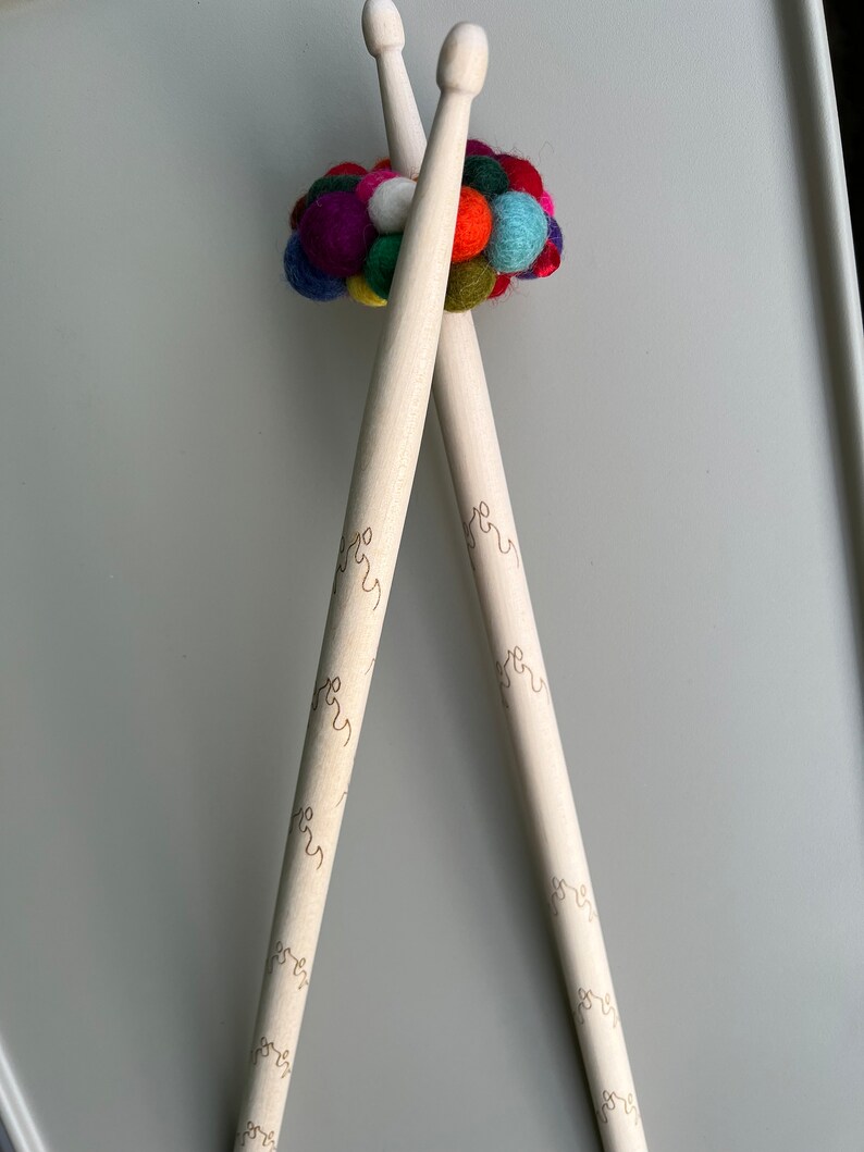 Fire Flames Design Drumsticks Set, Personalized Engraved Drum Sticks ...