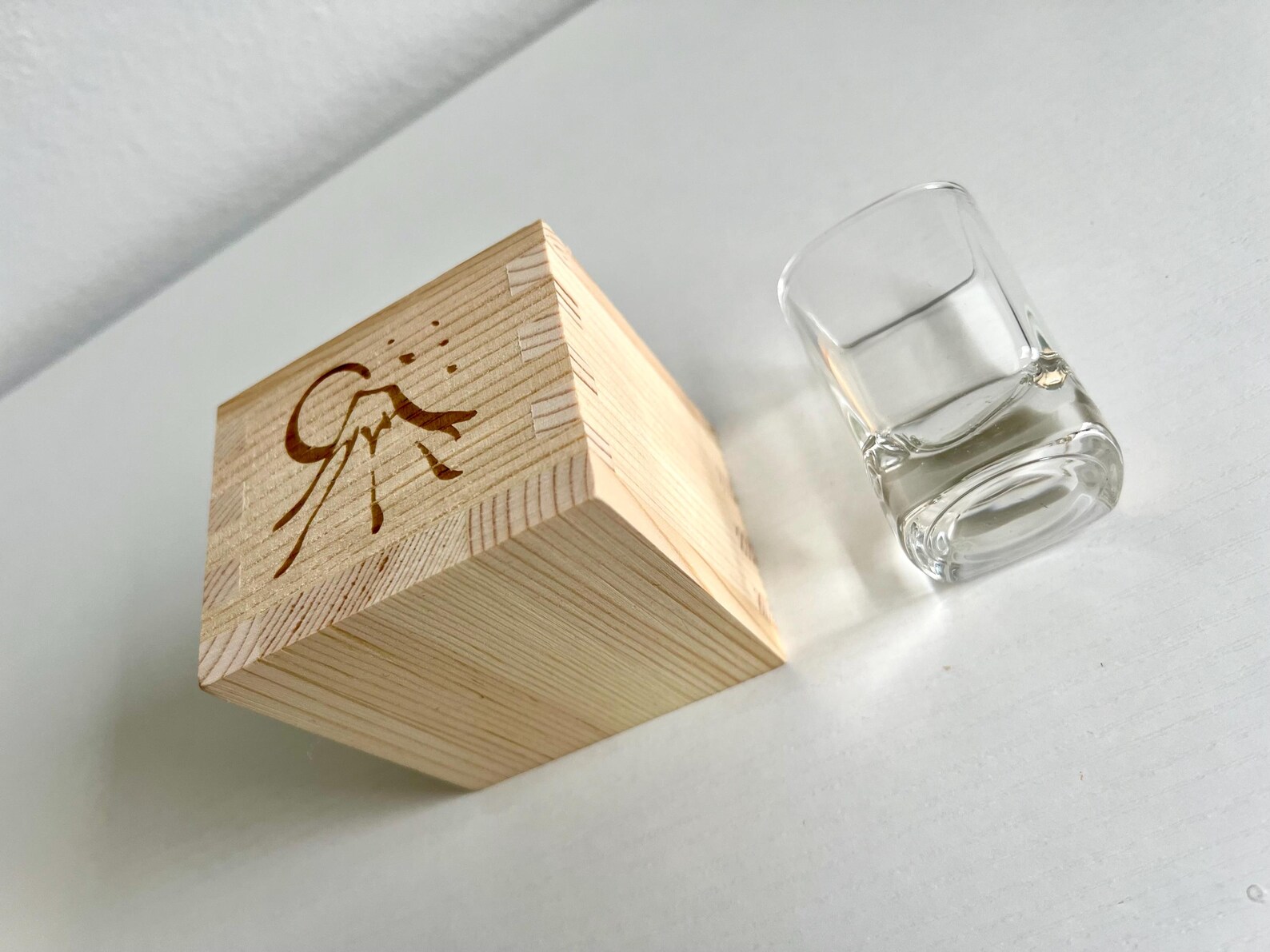 Personalized Wooden Sake Box & Glass Cup Set: Engraved Japanese Gift - Etsy