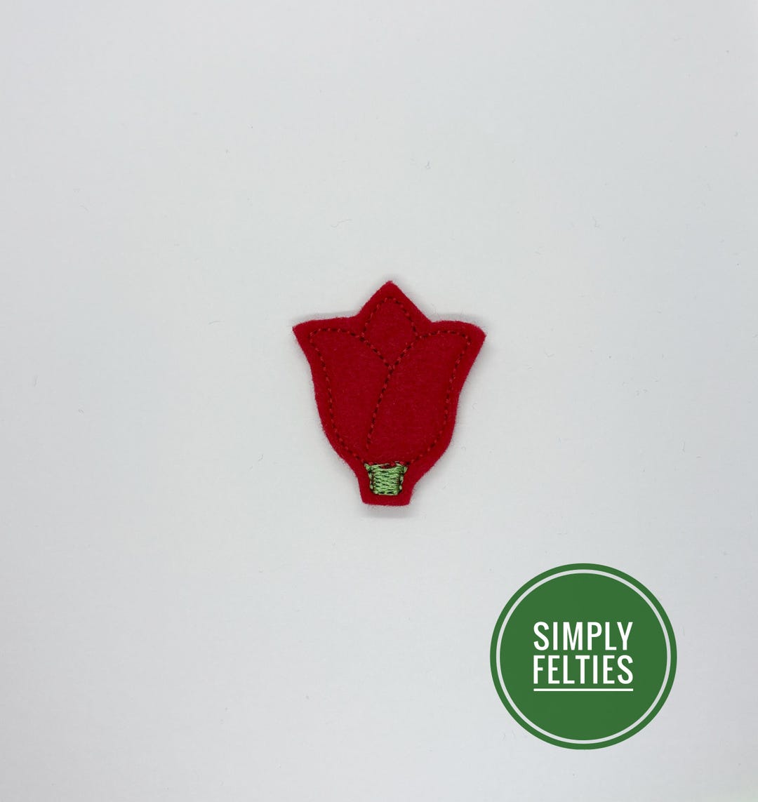 Flower Felties | Spring Felties | Tulip Felties (red) - Etsy