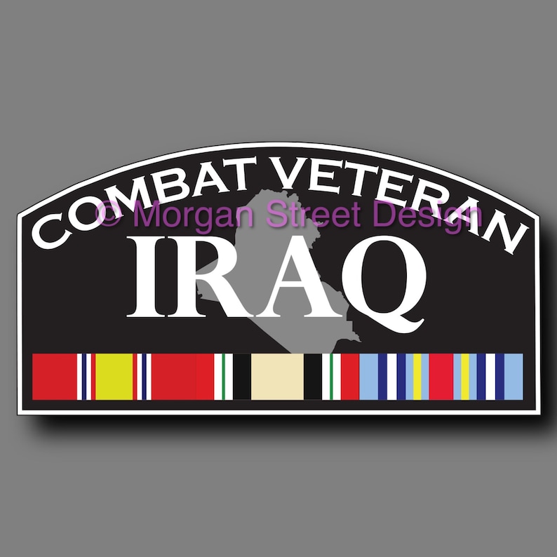 Iraq Combat Veteran Die Cut Vinyl Decal Sticker | Etsy