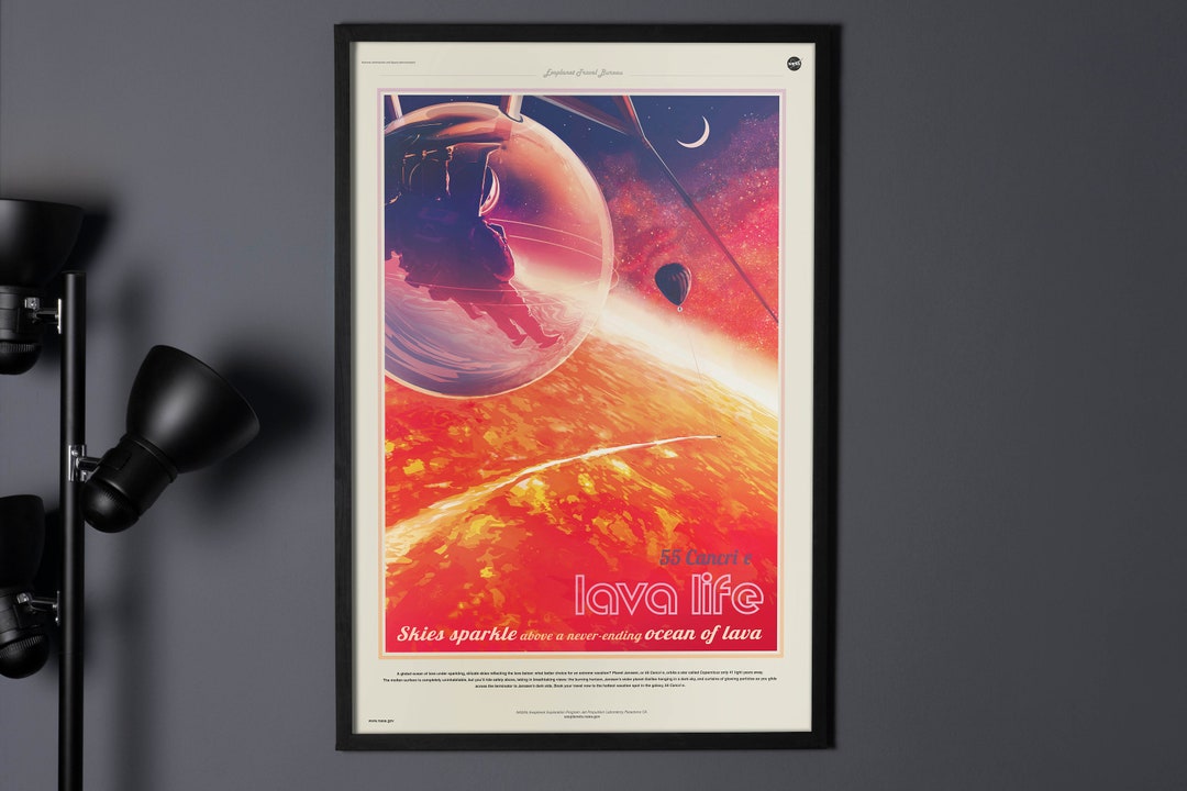 55 Cancri E Lava Life Space Tourism Exoplanet Travel Poster Wall Art by ...